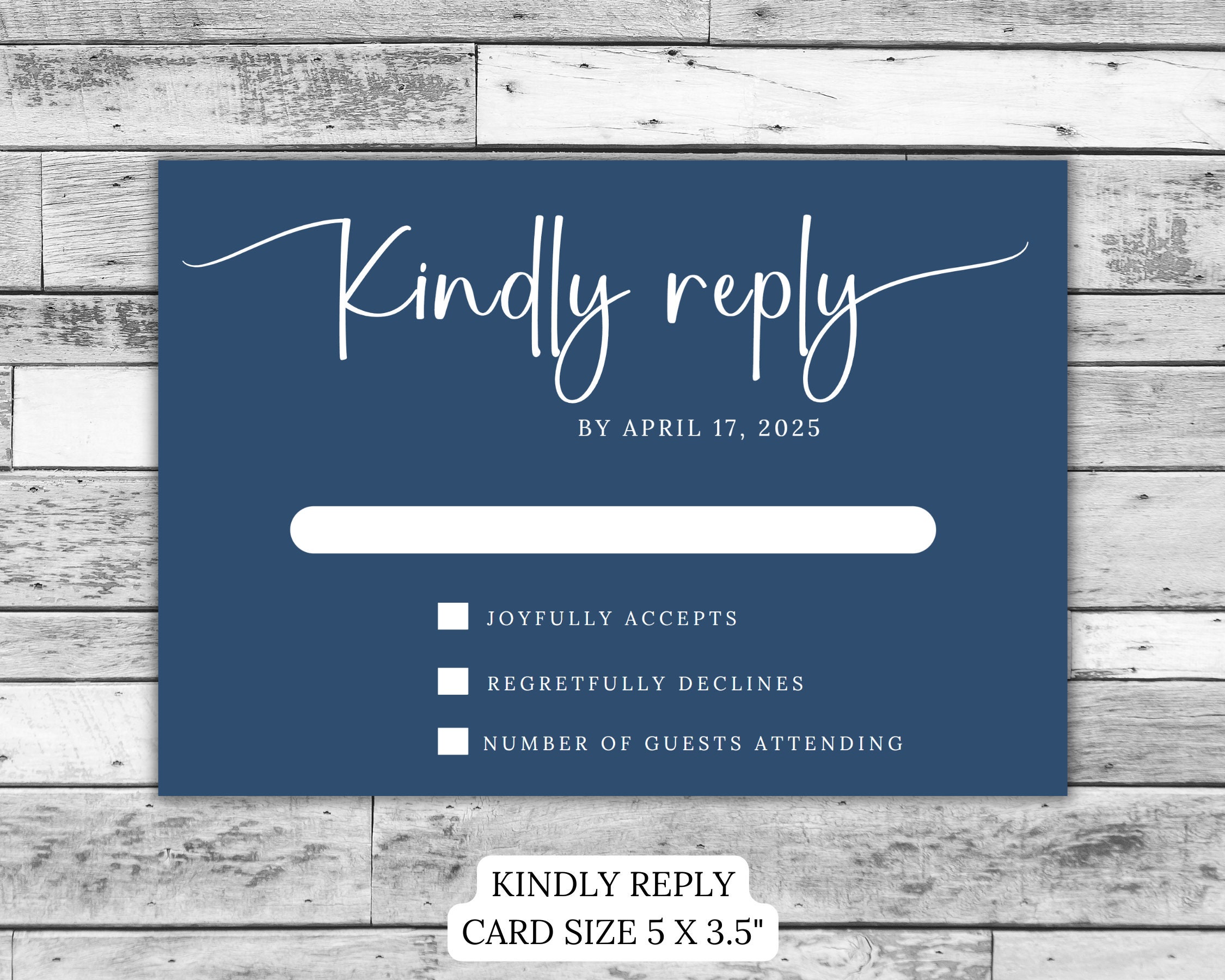 Navy Blue Wedding Invitation Templates Photo Invites Kindly Reply Card ...