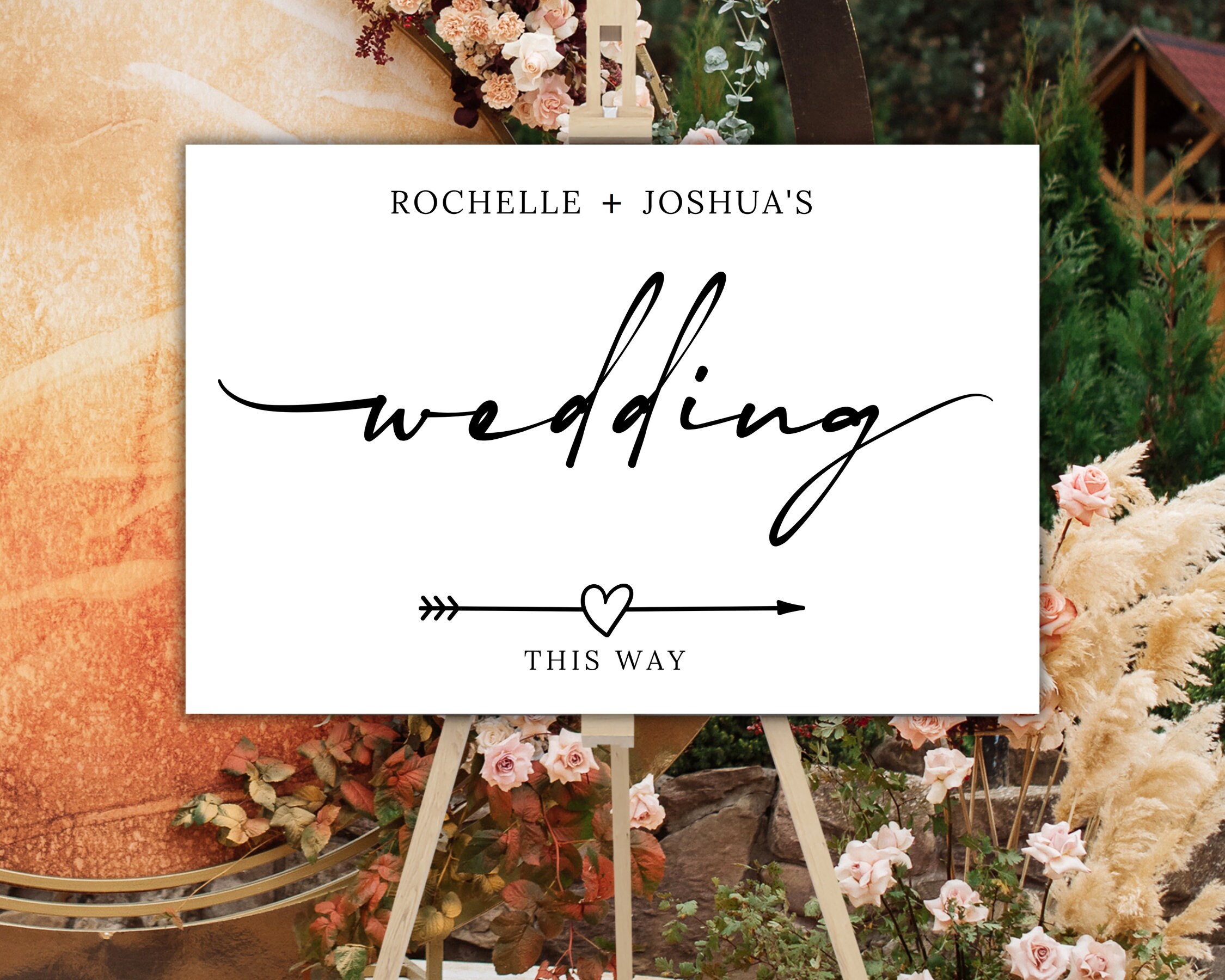 Wedding This Way Sign Template Wedding Signs Diy Wedding Signs Instant ...