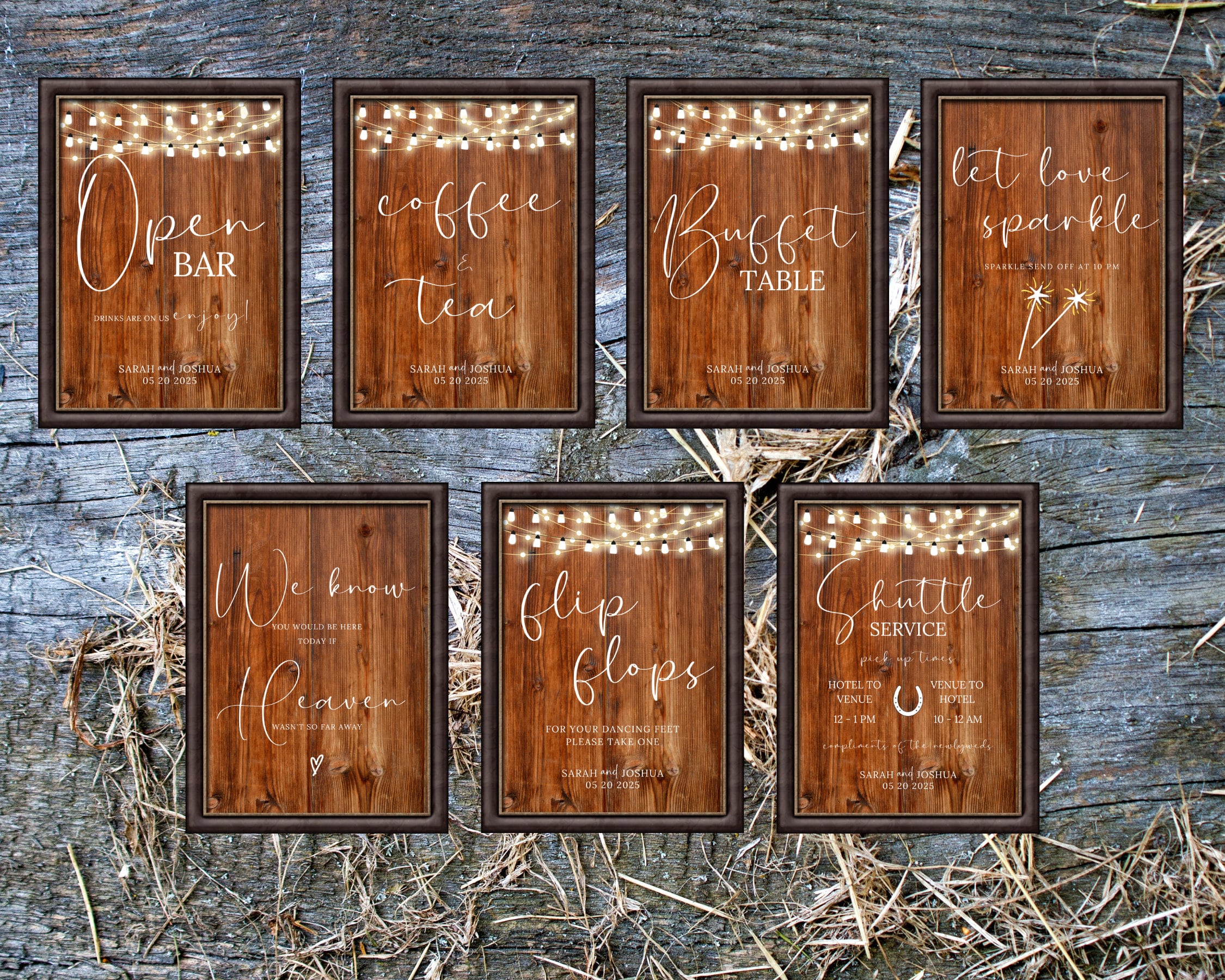 Wedding Reception Signs Template Bundle Western Wedding - Etsy
