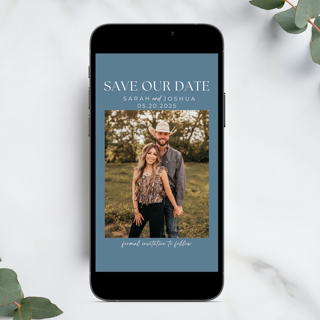 Western Wedding Save the Date Digital Invitation Text Message Save the ...