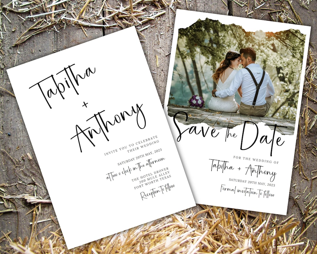 Country Wedding Invitation Templates Simple Wedding Invites Includes ...