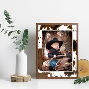 Western Photo Mat Template Cowhide Photo Mat Template Cowboy Decor ...