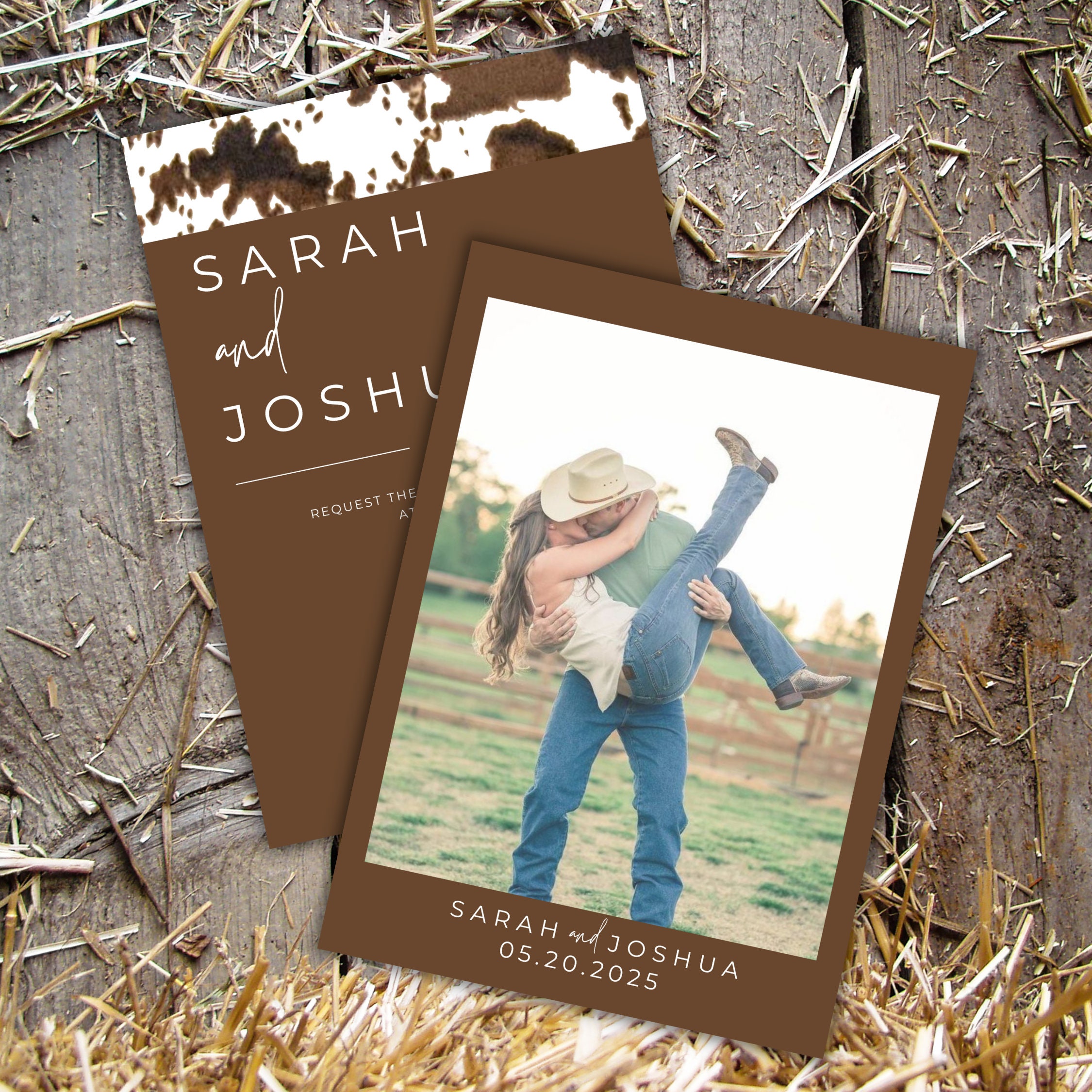 Western Wedding Invitation Template Wild West Wedding Stationery Photo ...