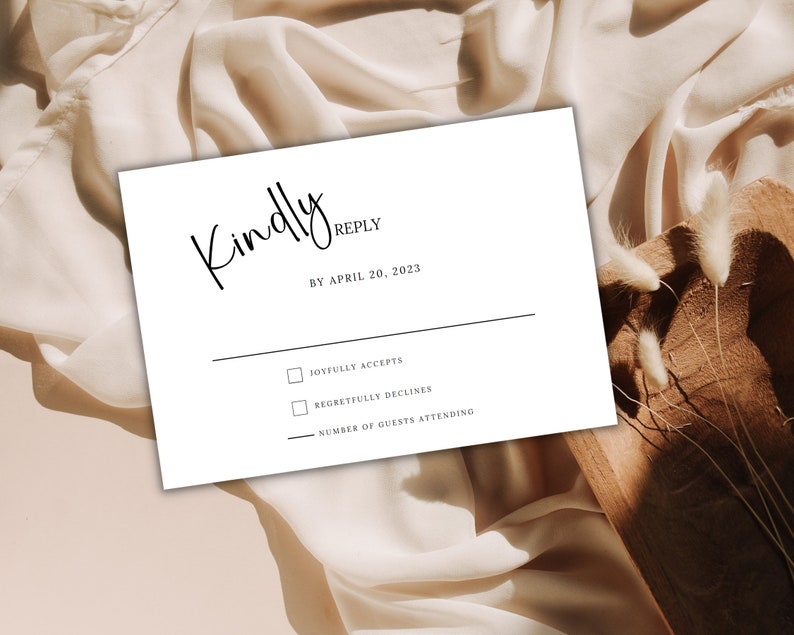 Kindly Reply Card Template Respond to Our Wedding Card Rsvp Card ...