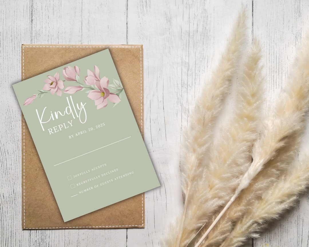 Kindly Reply Card Template Respond to Our Wedding Card Rsvp Card ...