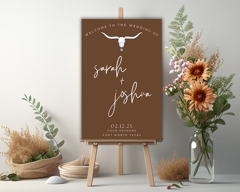 Wild West Welcome Sign Template Western Wedding Welcome Sign - Etsy