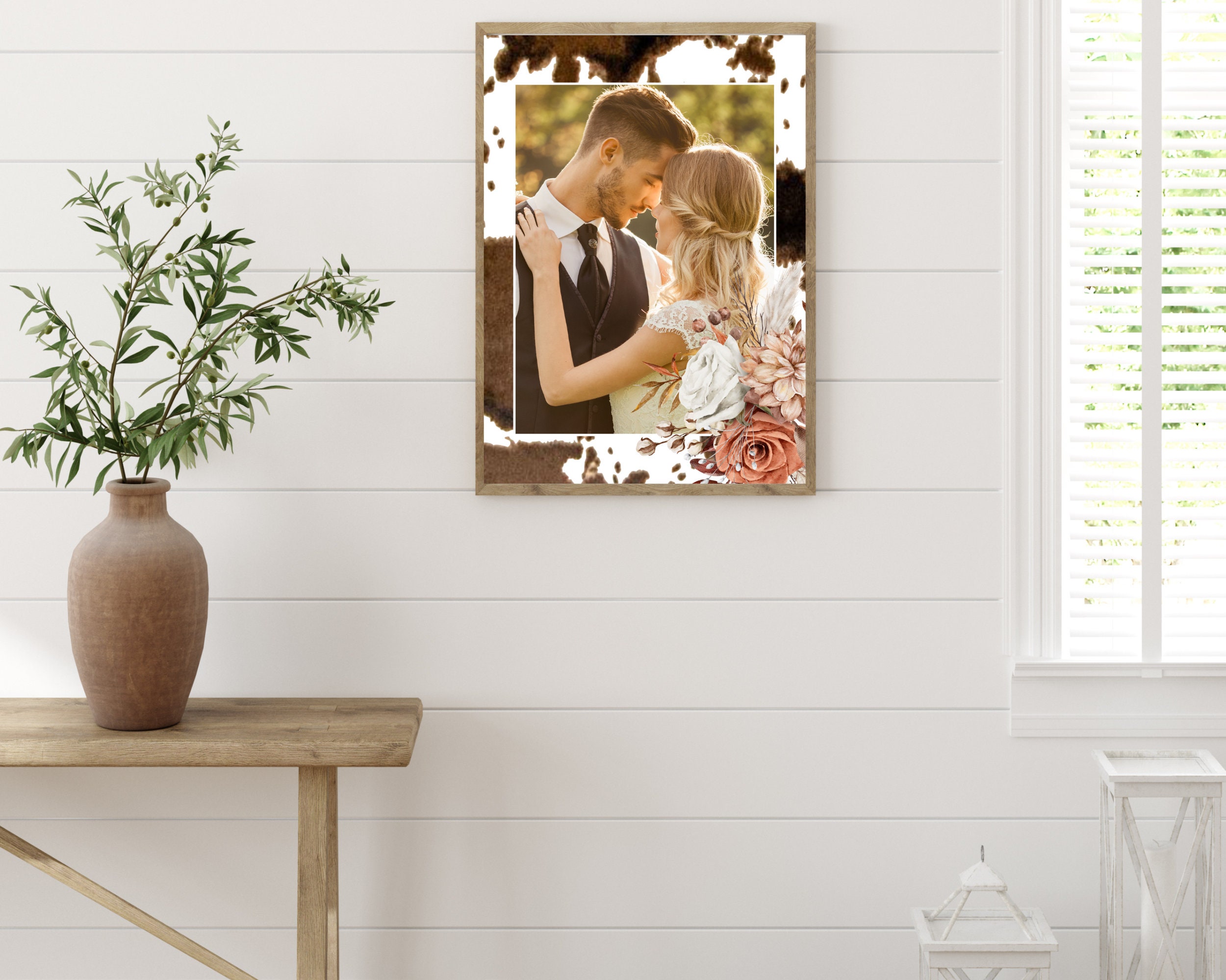 Western Photo Frame Template Western Wedding Photo Matting Digital ...