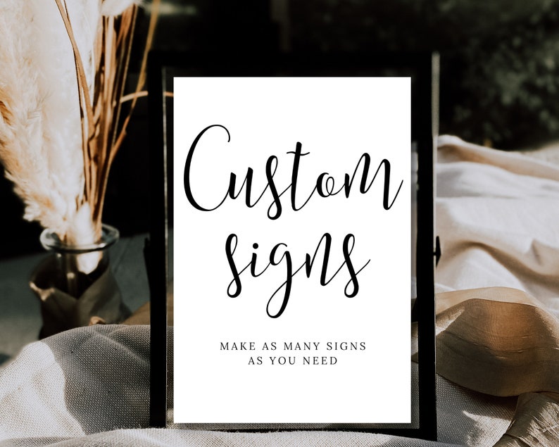 Custom Sign Template Make Your Own Sign Template Diy Signs 5x7 - Etsy