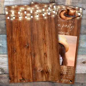 Western Graduation Party Invitation Template Cowgirl Graduation Party ...