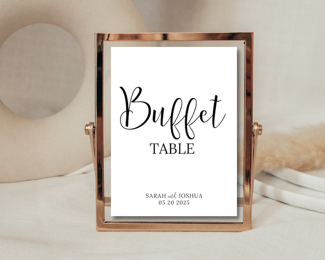 Buffet Sign Template Wedding Reception Buffet Sign Instant Download ...