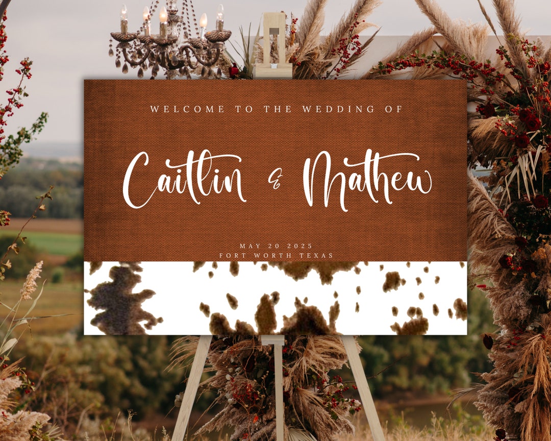 Western Welcome Sign Template Western Wedding Signs Country Western ...