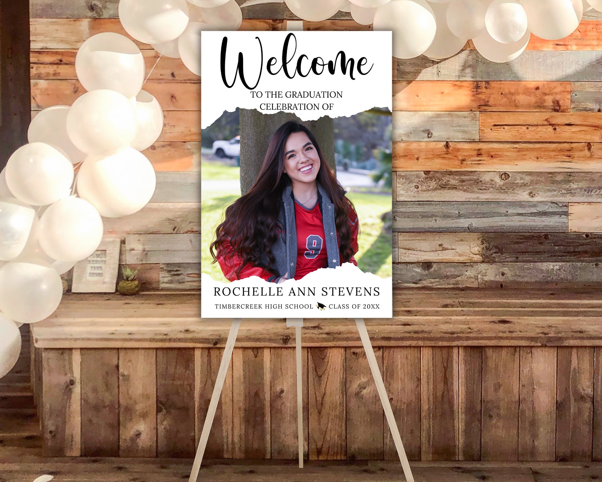 Graduation Party Sign Template Photo Graduation Poster Modern ...
