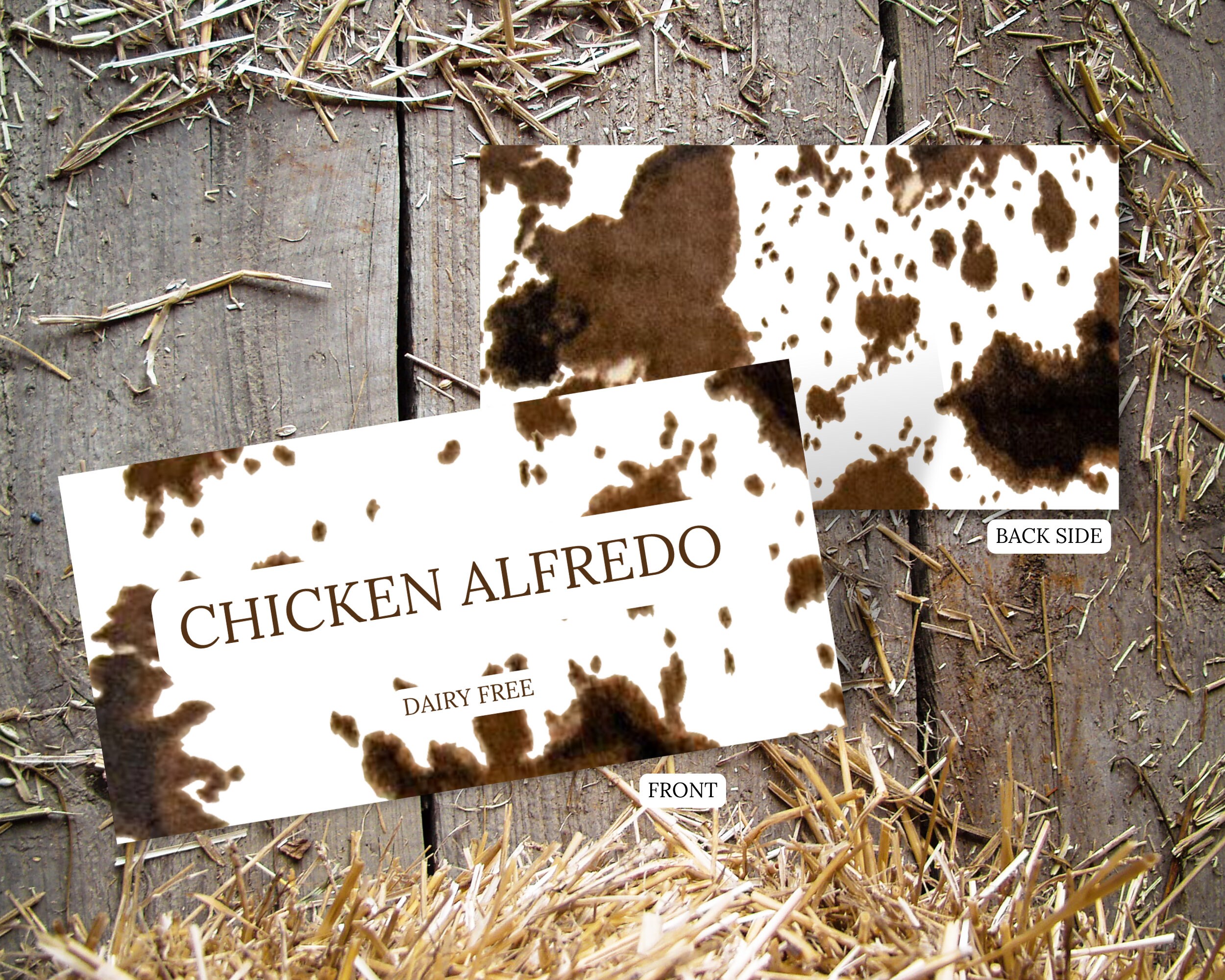 Western Buffet Card Template Wedding Food Label Cowboy Wedding Diy ...