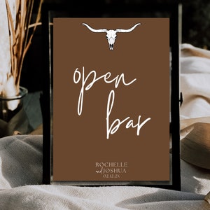 Western Wedding Table Signs Template Southwestern Wedding Decor Instant ...