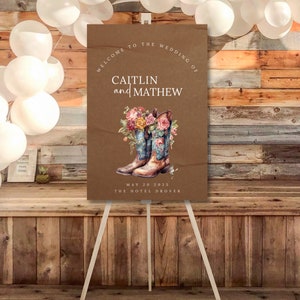 Western Welcome Sign Template Country Western Wedding Sign Western ...