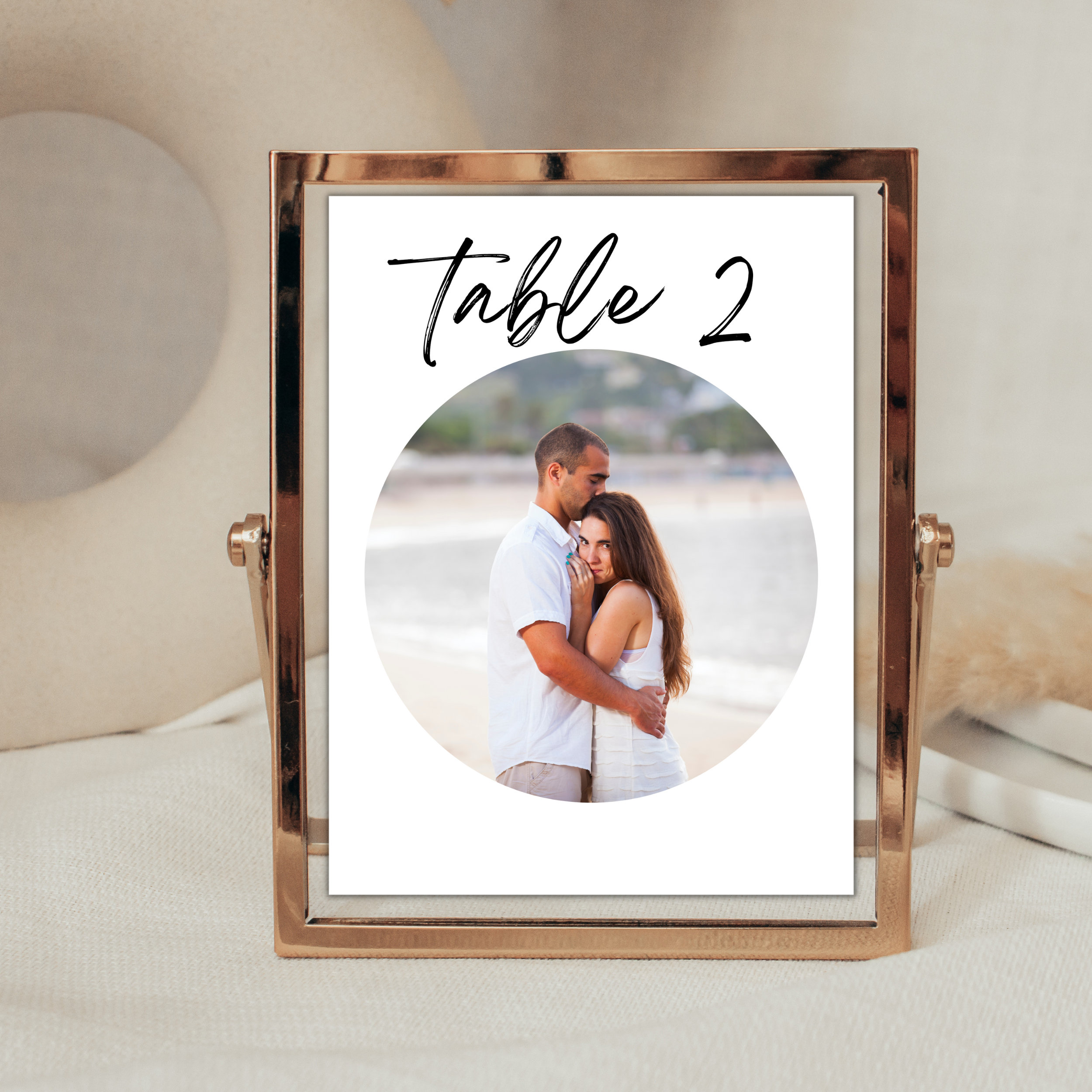 Modern Wedding Seating Assignment Sign Template Photo Table Number ...
