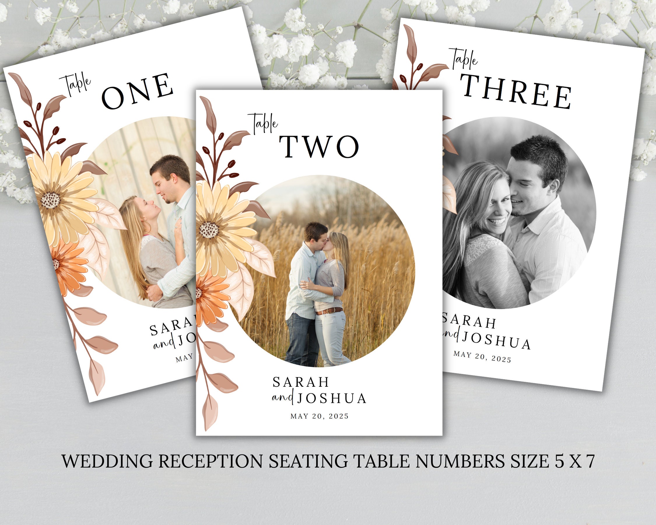 Floral Wedding Reception Seating Assignment Fall Floral - Etsy