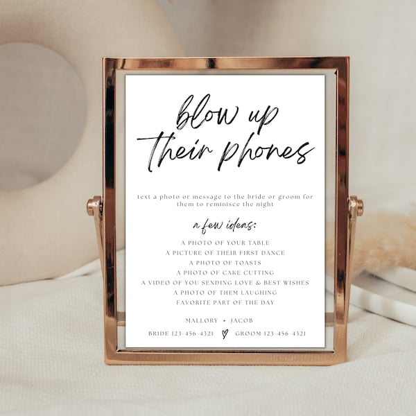No Phone Wedding Sign - Etsy