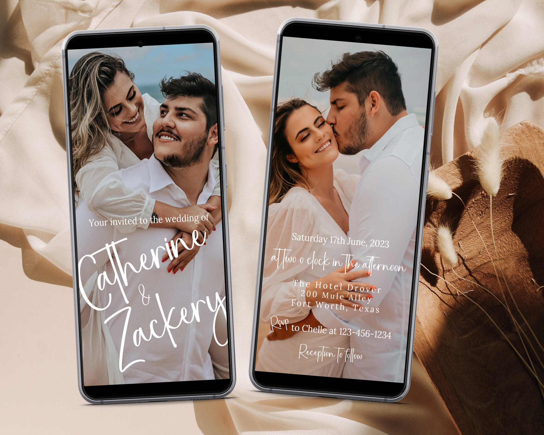 Modern Wedding Invitation Video Text Message Wedding Invitation Photo ...