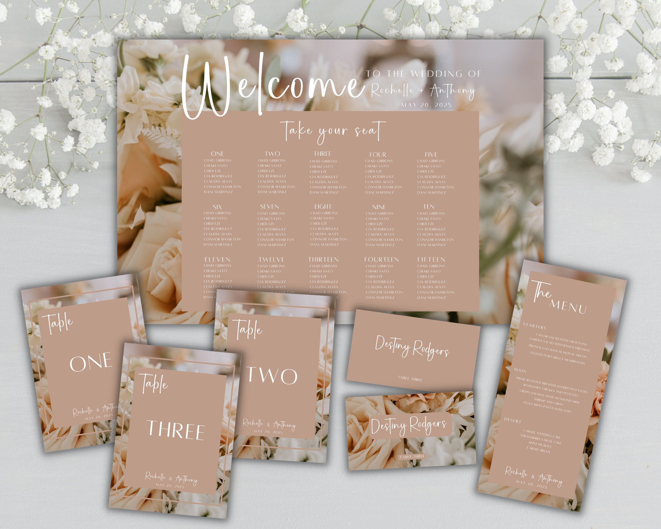 Wedding Seating Chart Template Wedding Seating Plan Table Numbers ...