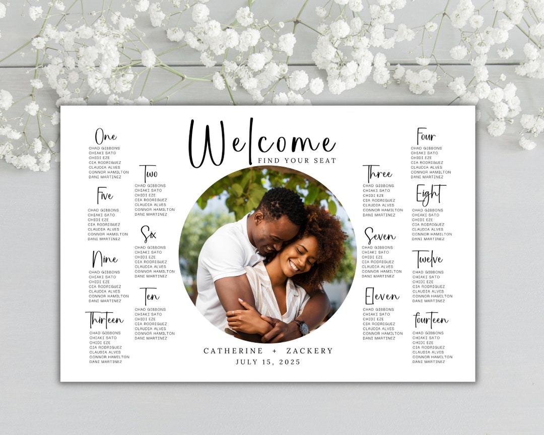 Seating Chart Reception Sign Wedding Seat Assignment Wedding Reception ...
