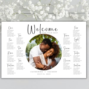 Seating Chart Reception Sign Wedding Seat Assignment Wedding Reception ...