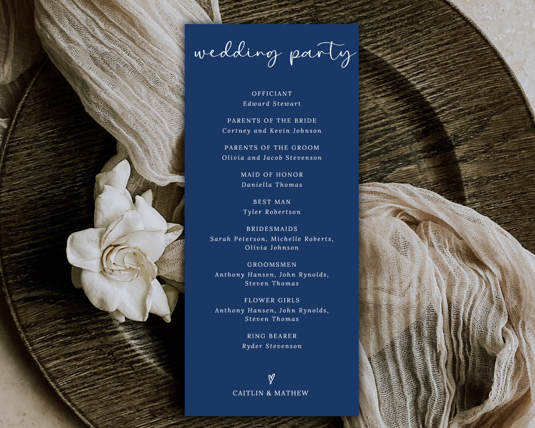 Navy Blue Wedding Program Template Instant Download Printable Program ...