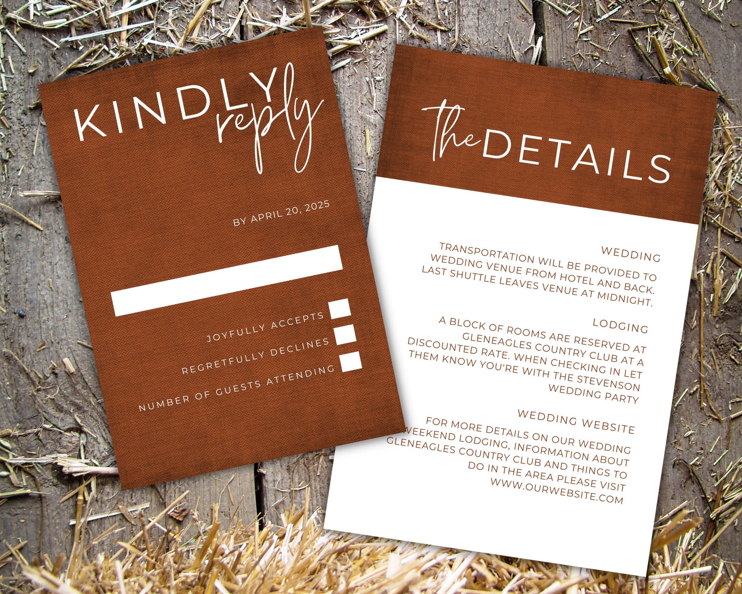 Western Wedding Invitation Templates Photo Invites Vintage Ranch Theme ...