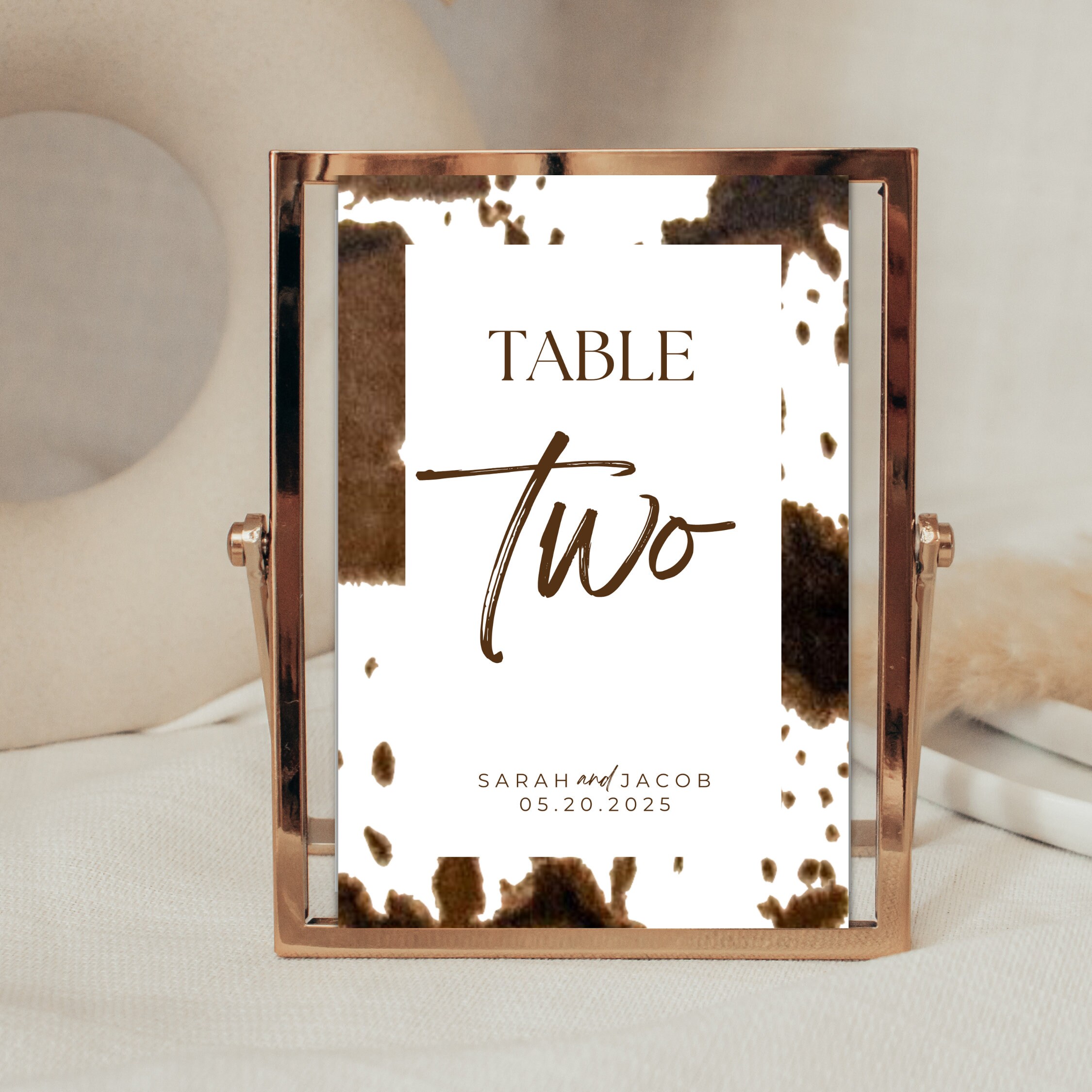 Cowboy Wedding Decor Western Wedding Table Number Signs Template ...