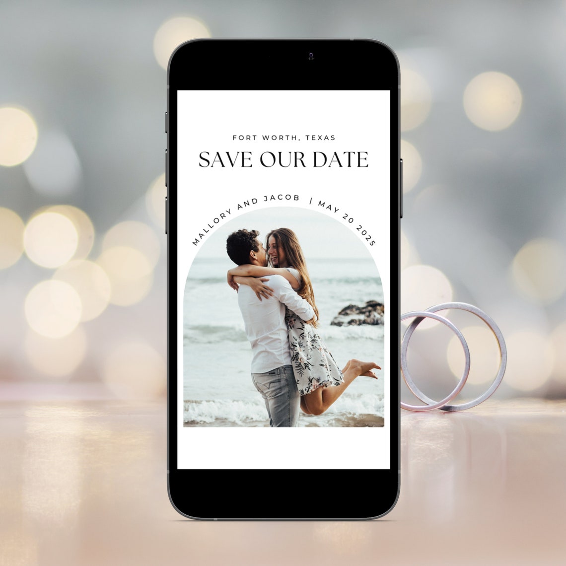 Minimalist Save the Date Text Message Announcement Editable - Etsy