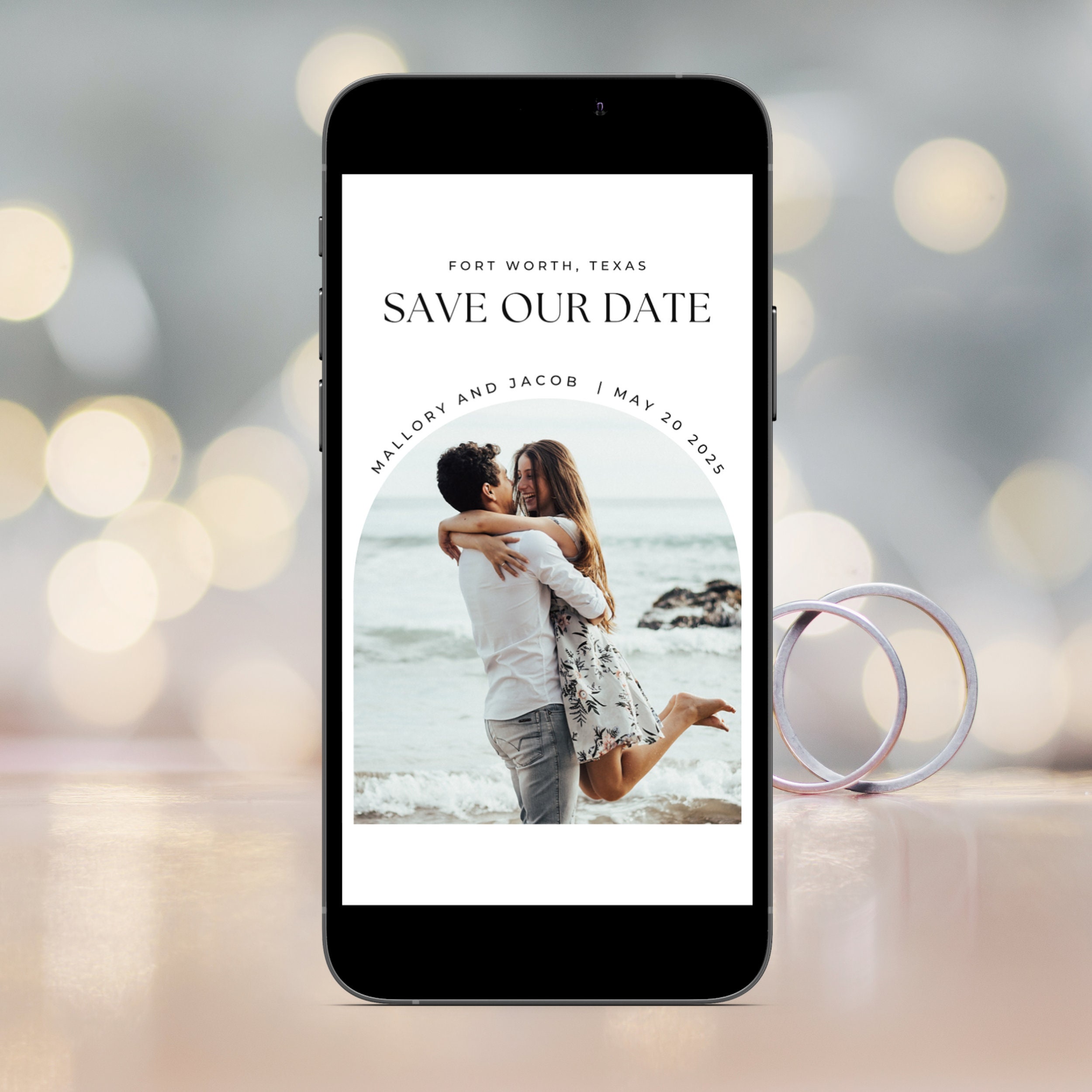 Minimalist Save the Date Text Message Announcement Editable - Etsy