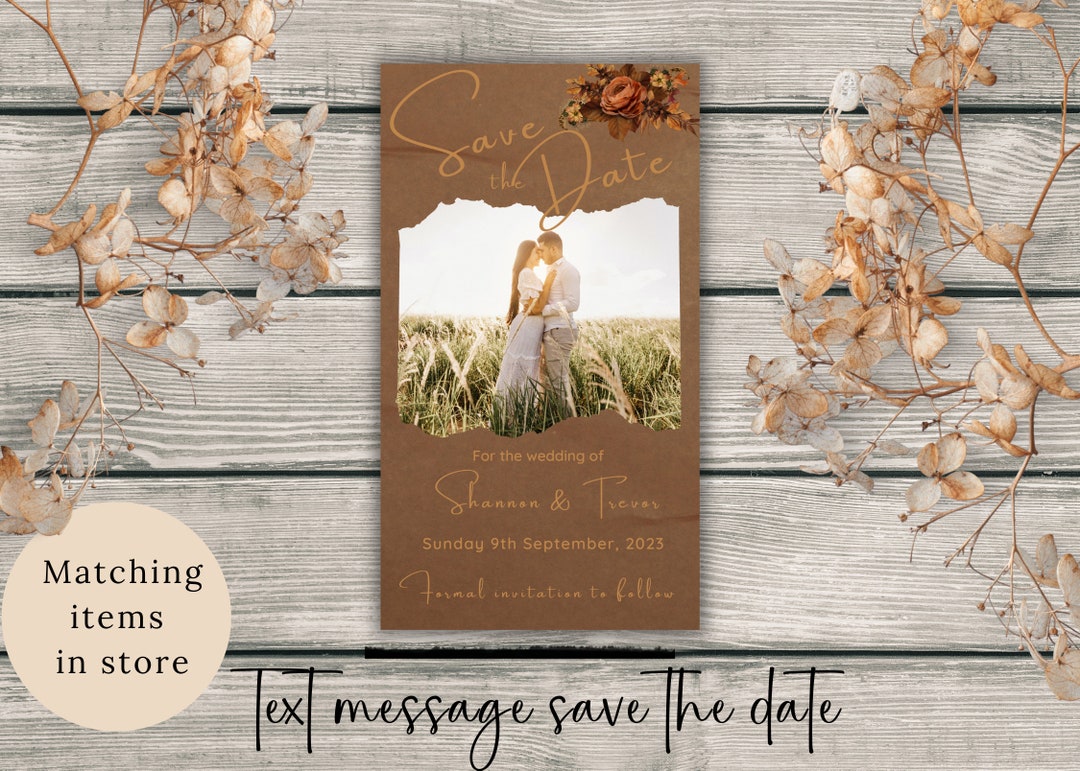 Text Message Save the Date Template Wedding Save the Date Evite Save ...