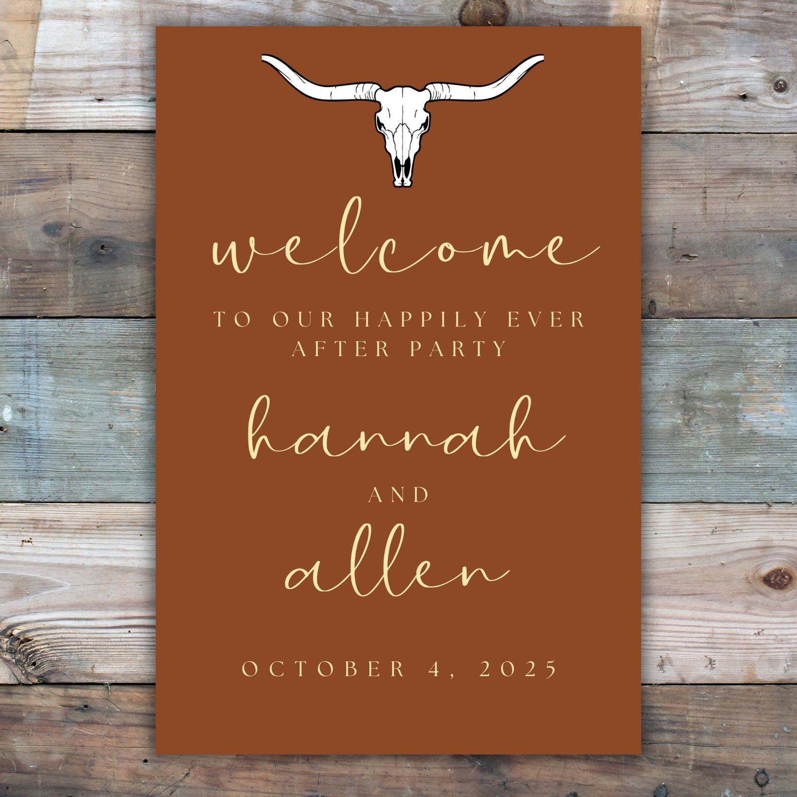 Western Wedding After Party Welcome Sign Template Cowboy Wedding Signs ...
