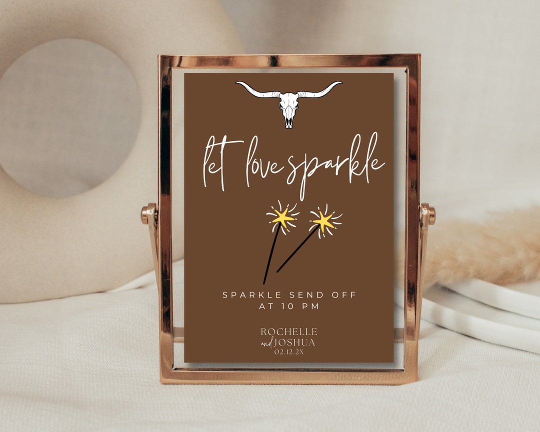 Southwestern Wedding Printable Signs Template Let Love Sparkle Wedding ...
