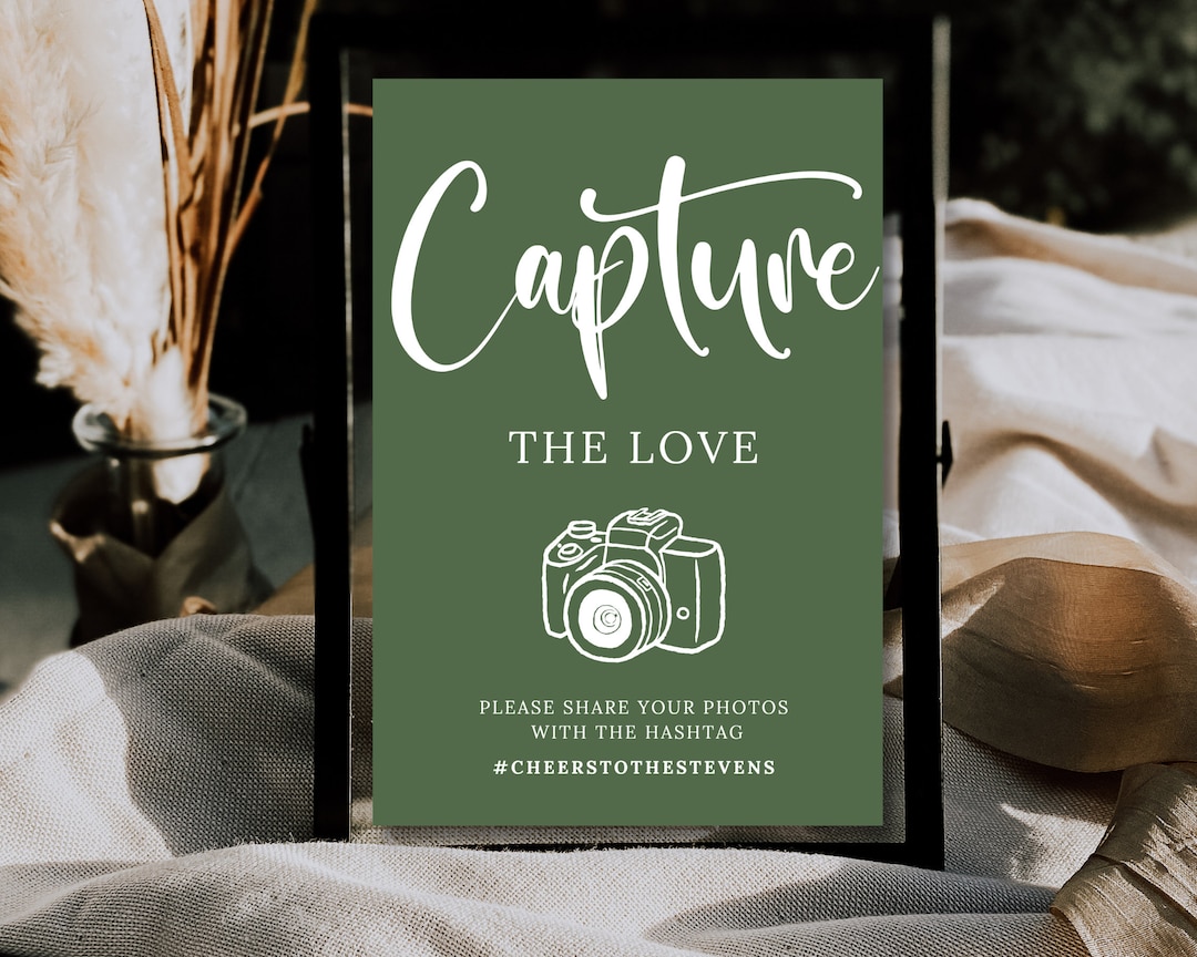 Event 5x7 Signs Wedding Reception Table Sign Templates Capture the Love ...