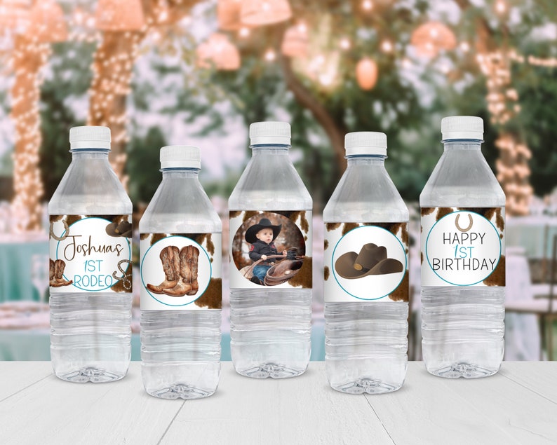 First Rodeo Water Bottle Labels Templates Photo Water Bottle - Etsy