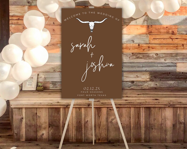 Wild West Welcome Sign Template Western Wedding Welcome Sign - Etsy