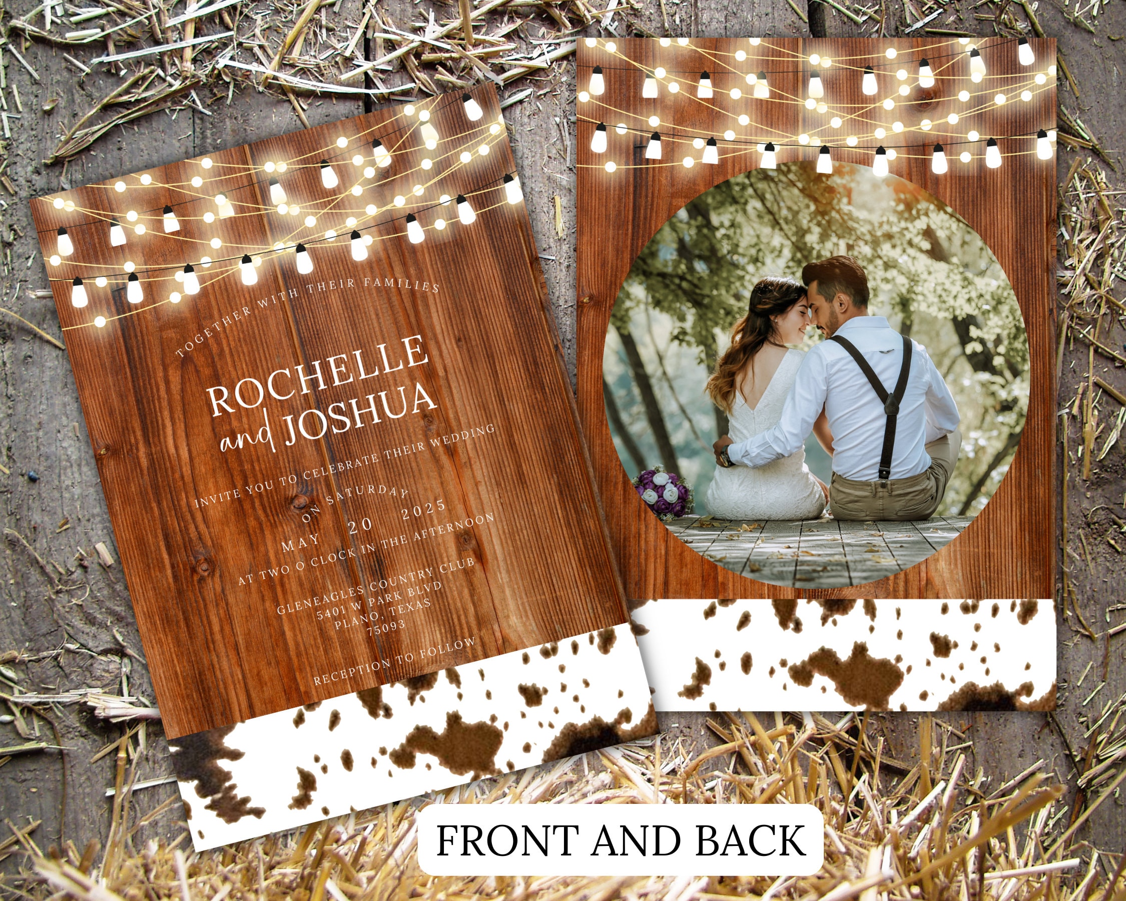 Rustic Wedding Invitation Template Western Wedding Stationary Diy ...