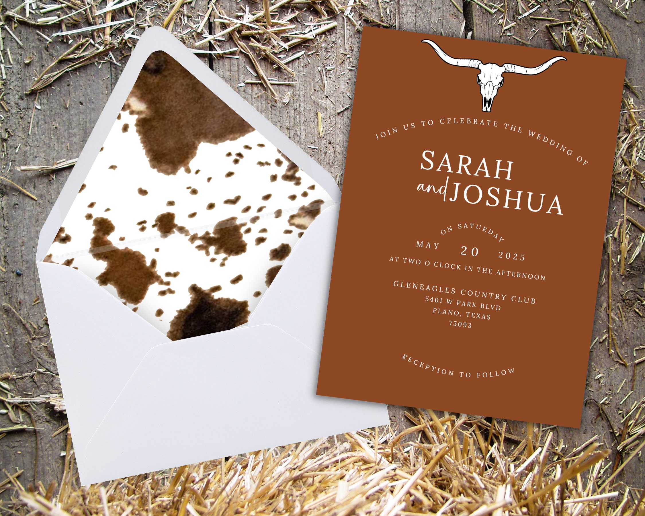 Western Envelope Liner Cowhide Envelope Liner Template Country Western ...