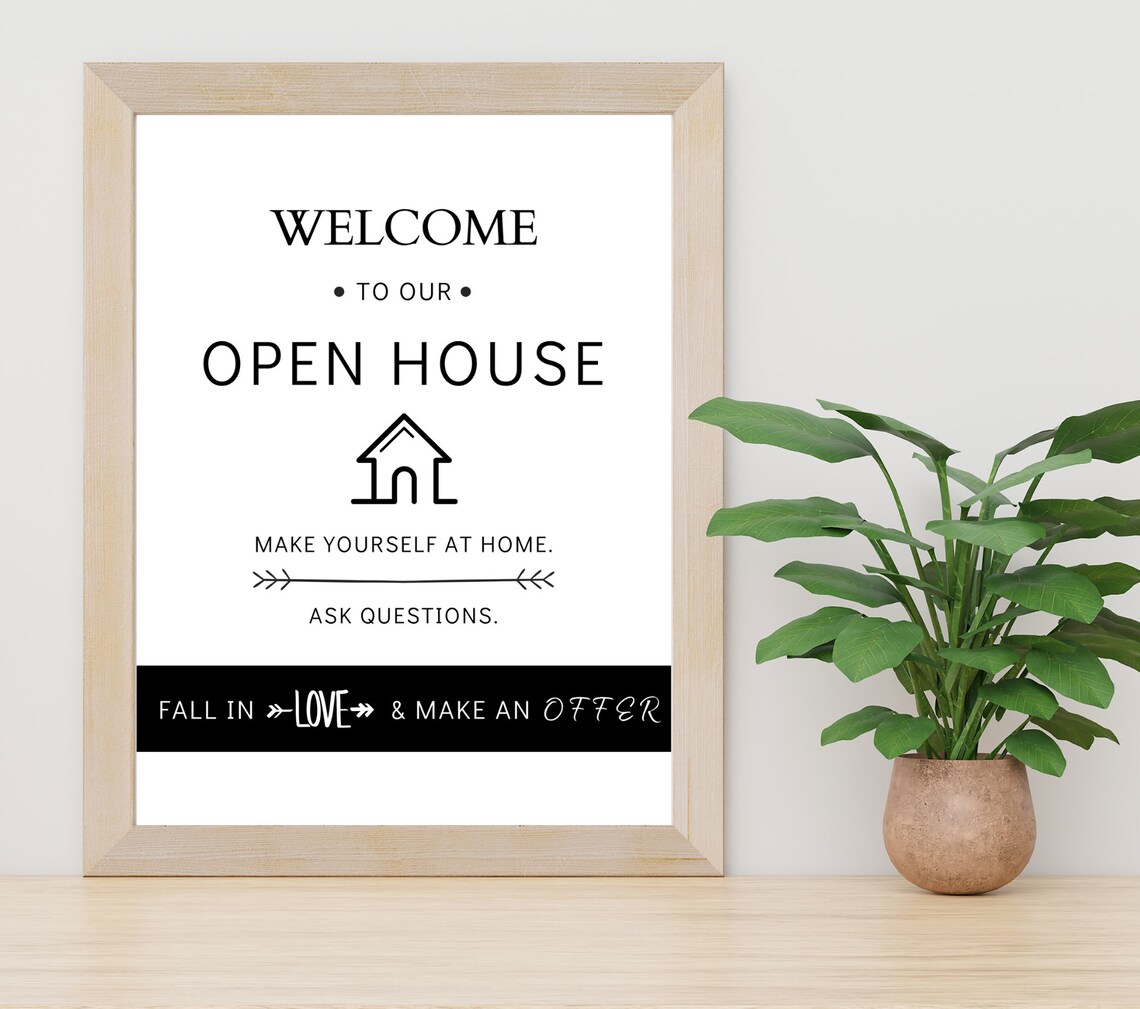Printable Open House Real Estate Sign Download Real Estate | Etsy