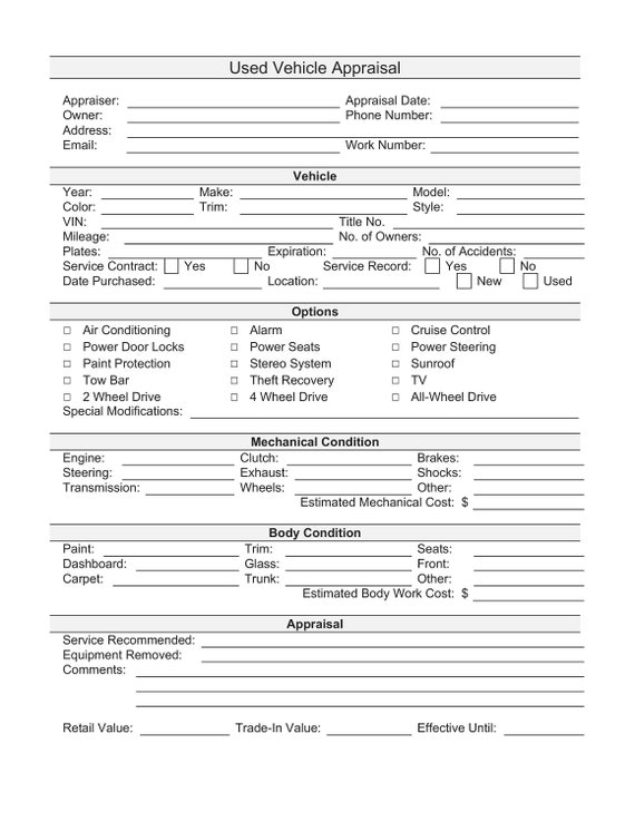 Custom Motorcycle Appraisal Form | Reviewmotors.co