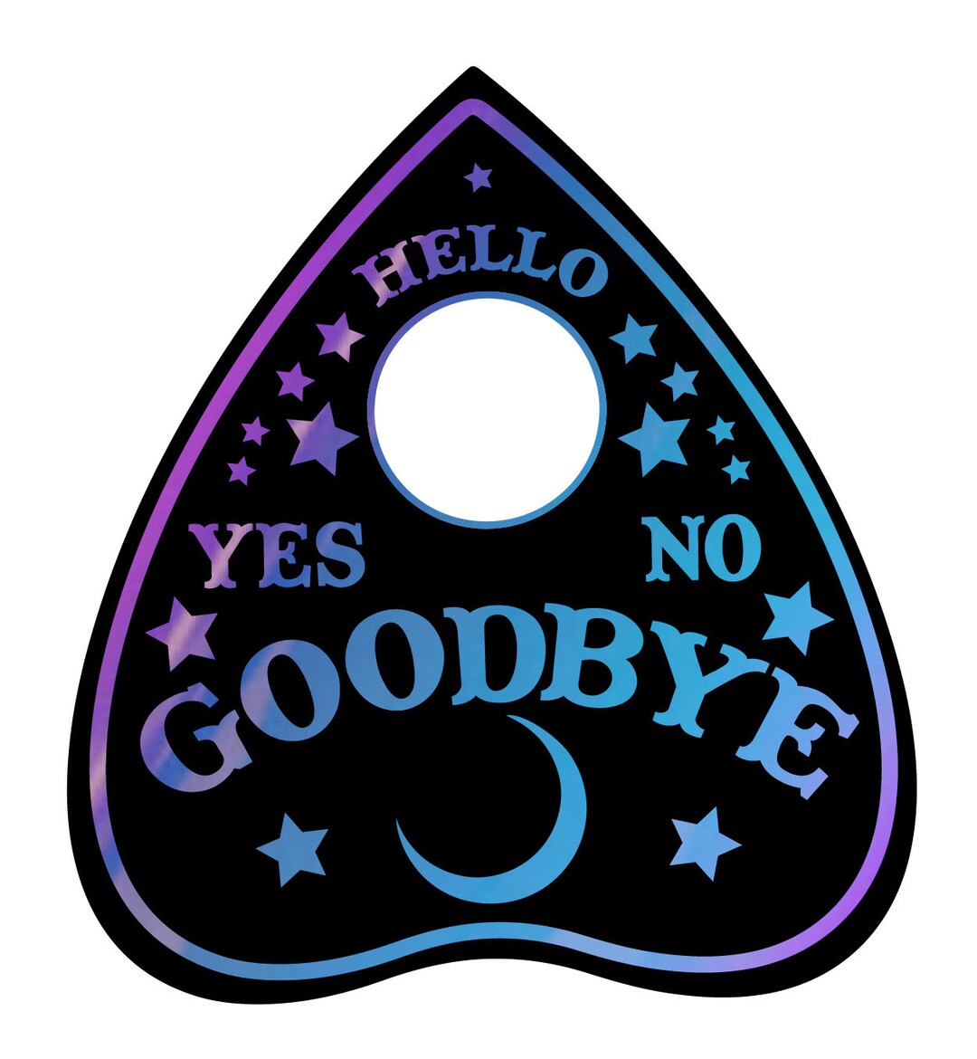 Ouija Planchette Goodbye Holographic Permanent Vinyl Sticker - Etsy