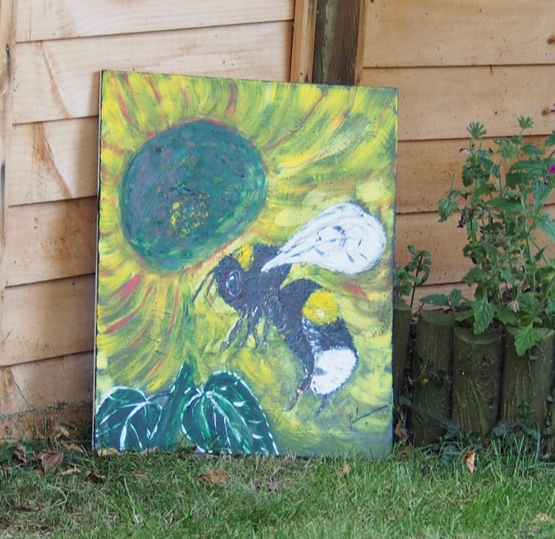 Original Bee Painting, Bee Art, Bee Lovers, Art Lovers Gifts, Art ...