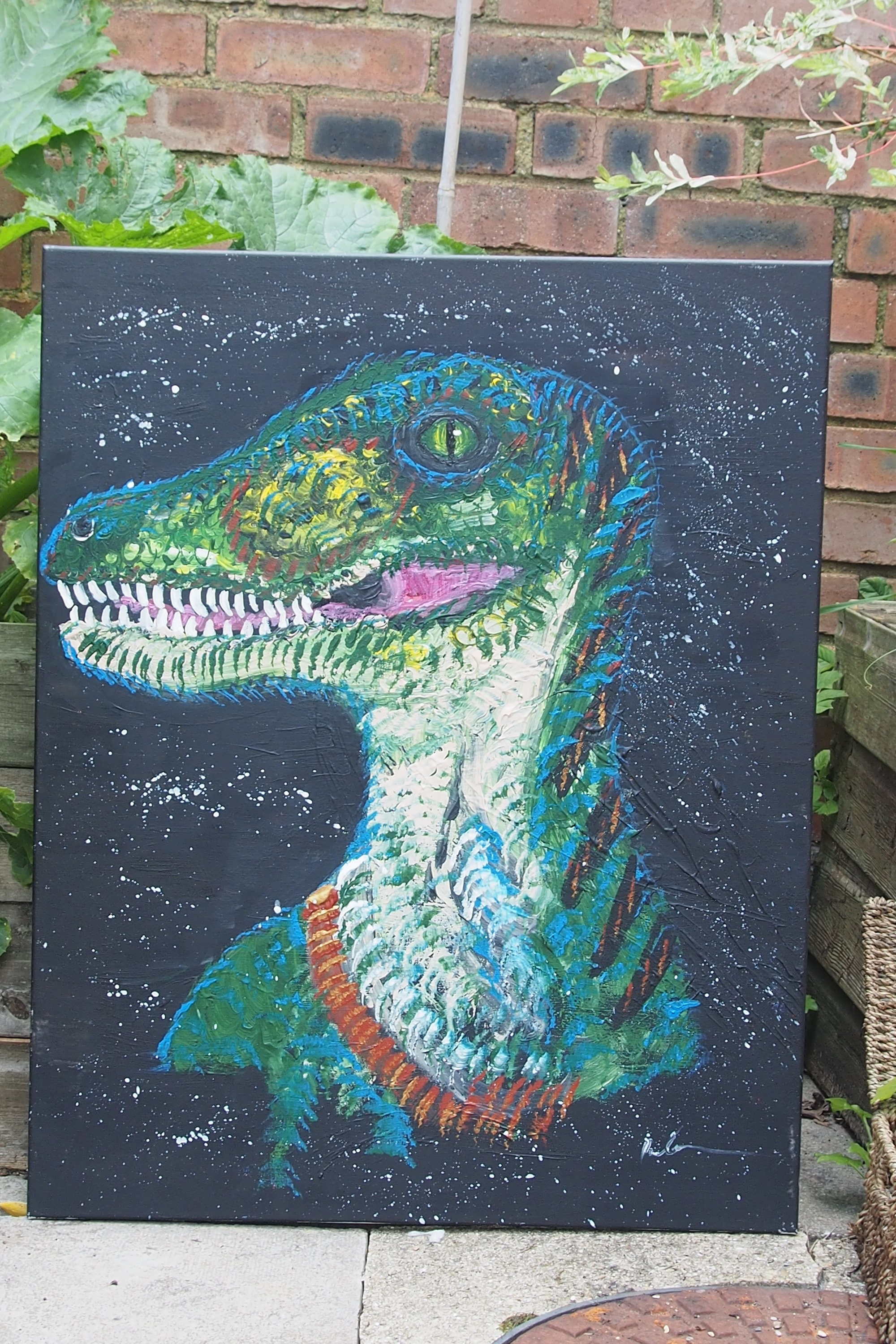 Velociraptor Painting - Etsy