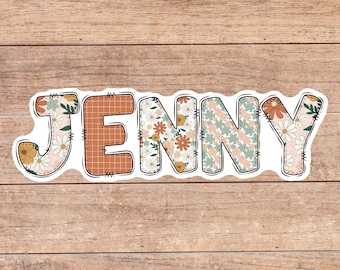 Waterproof Name Decal Personalized Vinyl Sticker NAME STICKER ...