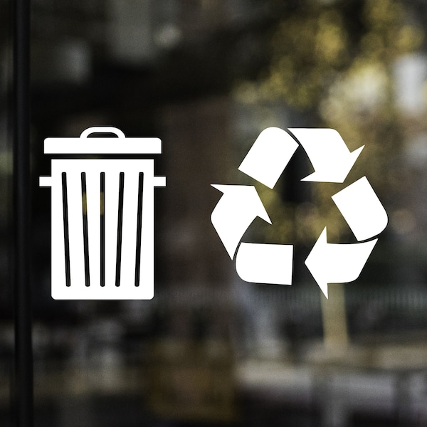 Trash Recycle Decal - Etsy