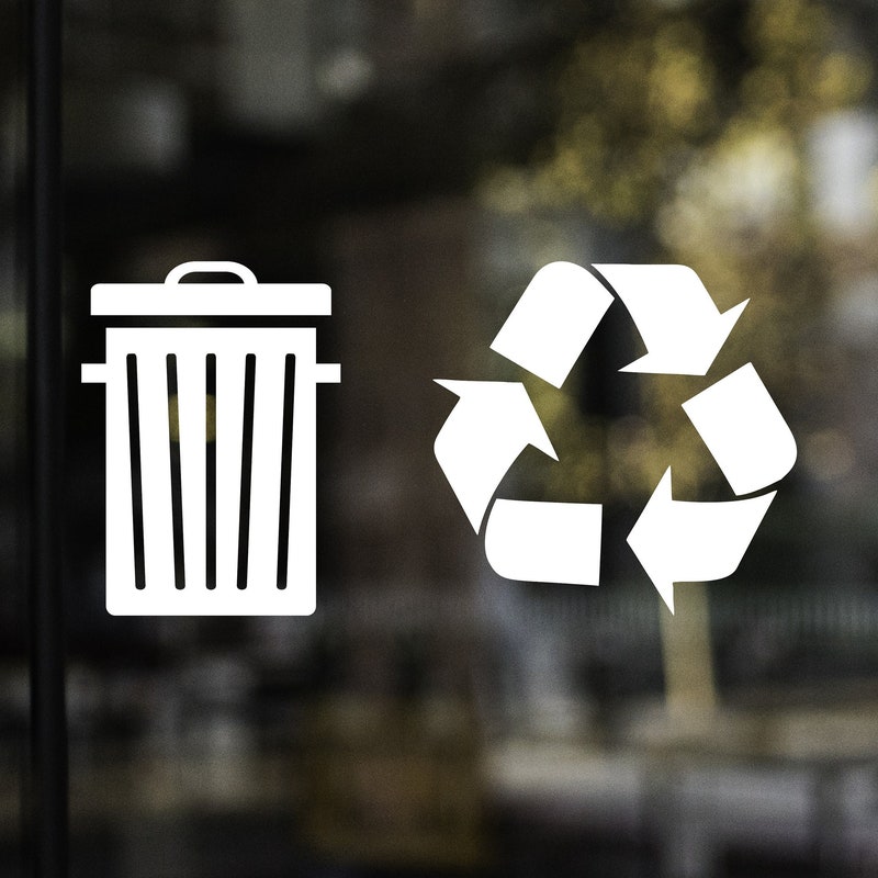 Trash Can Decal - Etsy