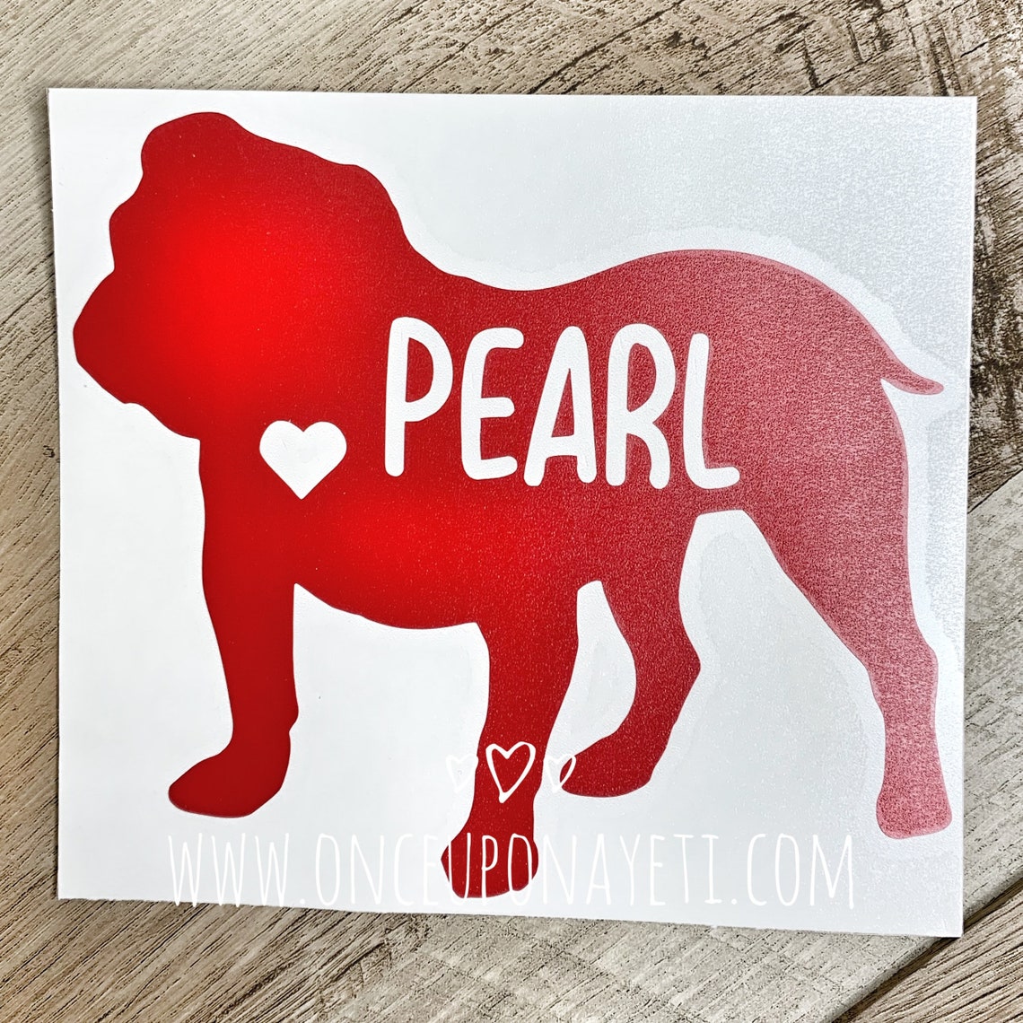 Custom Bulldog Decal Dog Decal Car Decal Bulldog Decal | Etsy