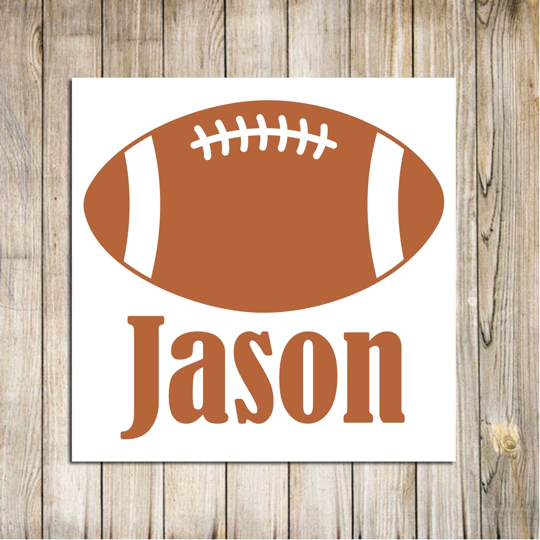Football Custom Name Vinyl Decal, Football Decal, Football Sticker ...