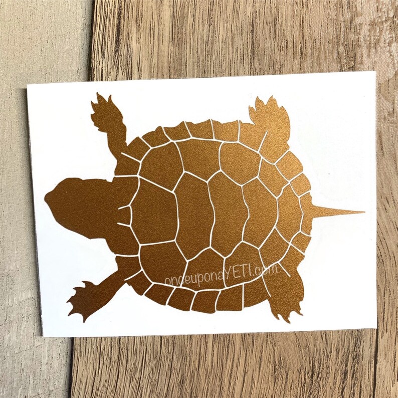Turtle Decal Turtle Tank Decal Turtle Sticker Red Ear | Etsy